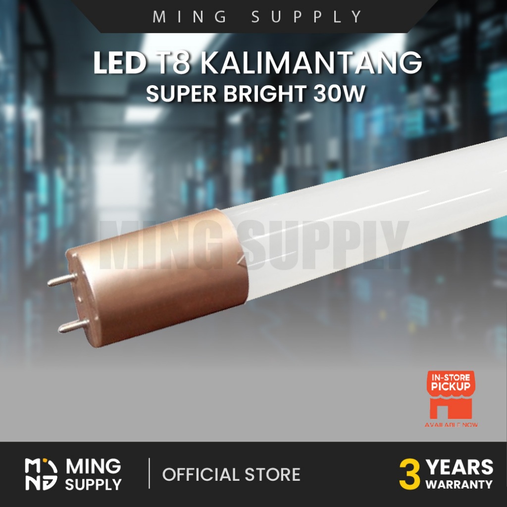 LED T8 Extra Bright Tube Lampu Kalimantang 4ft 22W 30W Fitting Box Daylight Cool White Warm ...
