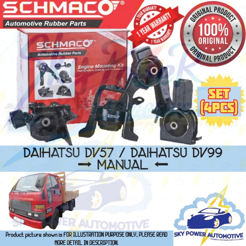 DAIHATSU DV57 / DAIHATSU DV99 ( MANUAL ) SCHMACO ENGINE MOUNTING ( SET ...