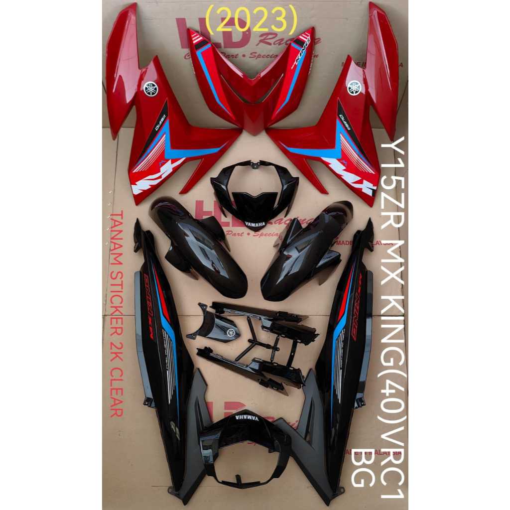 Y15ZR V1 V2 MX KING [40] 2023 COVER SET BODY SET TANAM STICKER 2K CLEAR ...