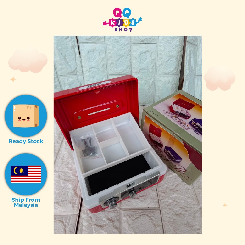 Astar Key With Pin Number Cash Box Money Box Peti Besi Simpan Duit ...