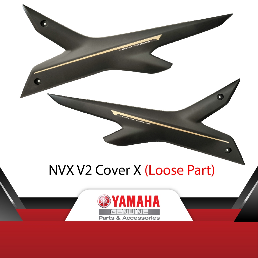 Yamaha Original NVX V2 Scooter 155 Body Cover Set X Tepi Besar Silver ...
