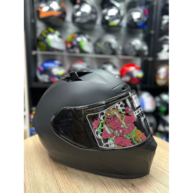 Zeus Helmet GJ-826 Full Face Helmet (smoke visor + spoiler) | Shopee ...