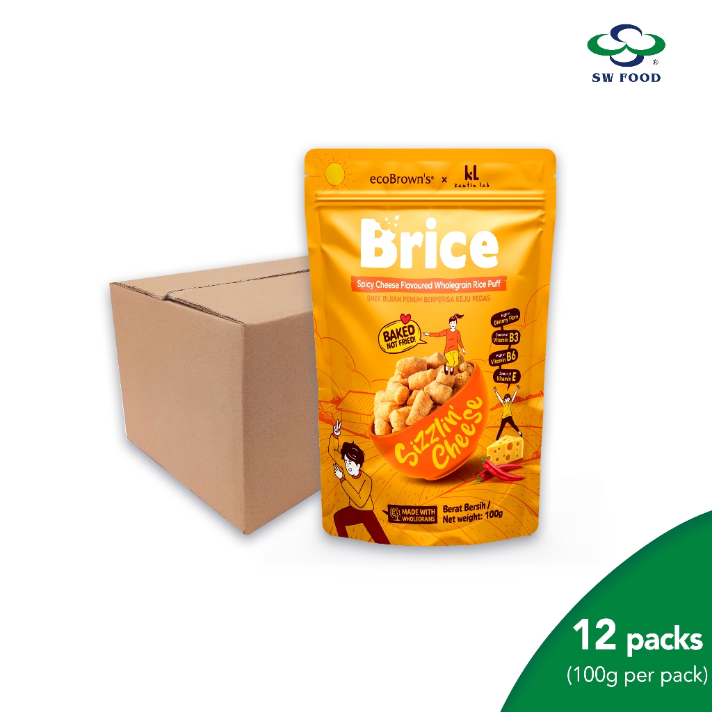 [Bundle x12] ecoBrown’s Brice Spicy Cheese Flavoured Wholegrain Rice ...