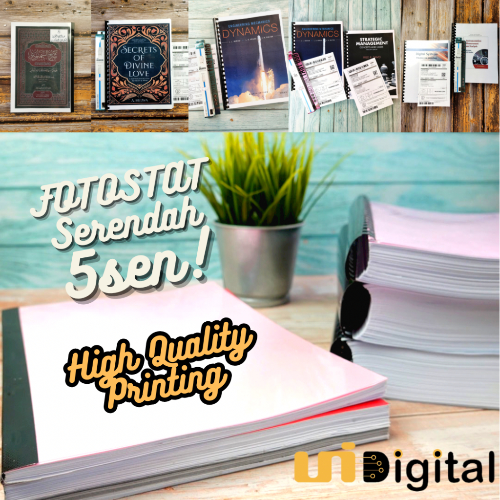 Servis A4 Fotostat / Photocopy / B&W Print / Binding service MURAH ...