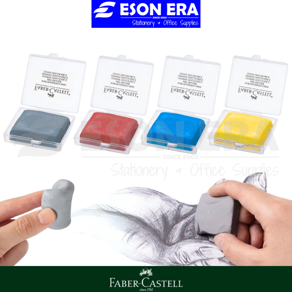 Faber-Castell Art Eraser Kneadable Eraser Grey & Colour 127220/127321 ...