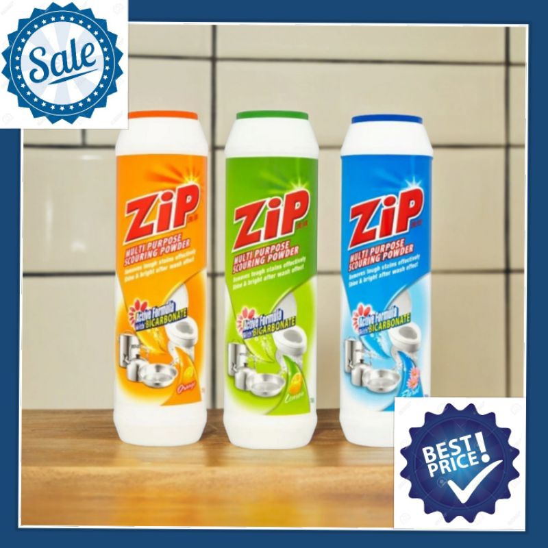 ZIP MULTI PURPOSE SCOURING POWDER CLEANER FLORAL | ORANGE | LEMON ...