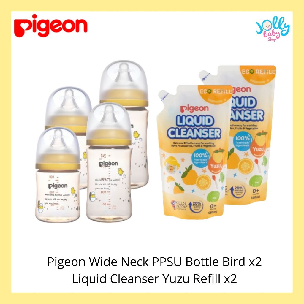 Original Pigeon Softouch Wide Neck PP/ PPSU/ T-Ester Bottle 160ml/200ml/240ml/330ml | Shopee ...