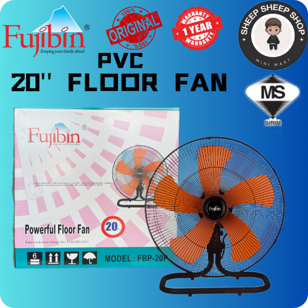 (ORIGINAL) FUJIBIN 5 Blade PVC Colour Floor Fan 20" FBP-20P ABS Fan ...