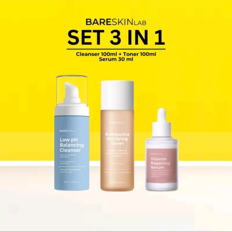 Bareskinlab | SET Jeragat 3 in 1 (Cleanser / Toner / Serum ...