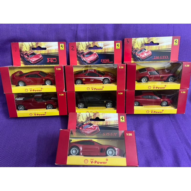 ORIGINAL Shell V-Power Ferrari 2008 Collection Full Set (7 Cars ...
