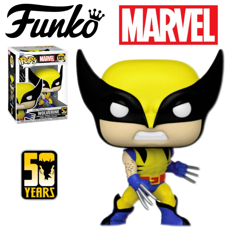 Original Funko Pop Bobble-Head Figure Wolverine No.1371 50 Year Marvel ...