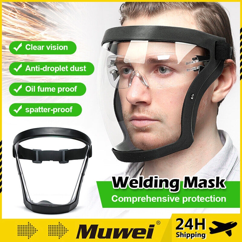 Active Full Face Protection Shield Transparent Dustproof Full Face ...