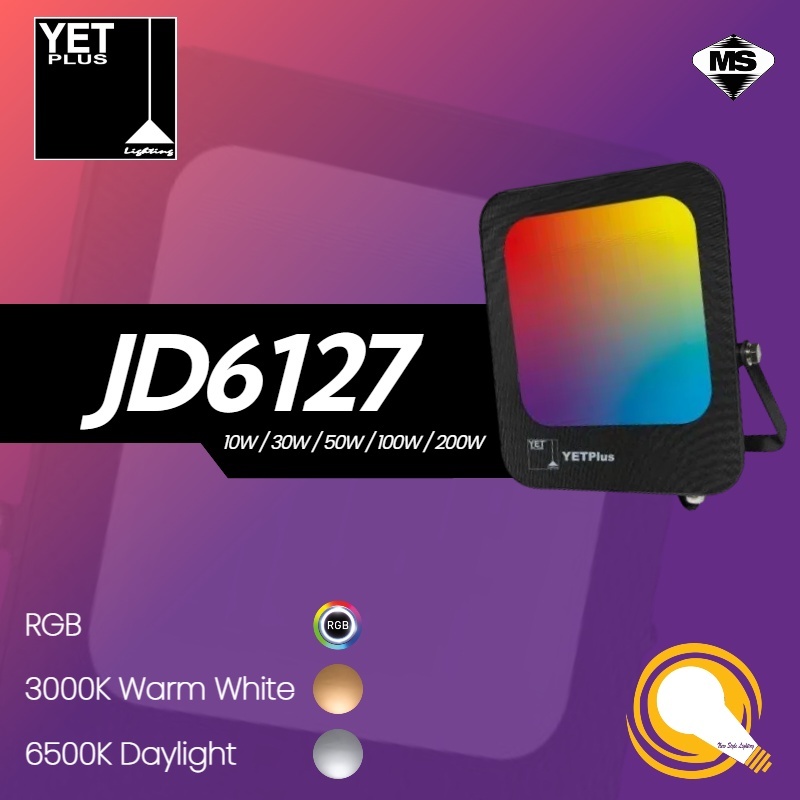 YETPlus JD6127 RGB Sensor IP65 Wired Outdoor SIRIM SMD LED Spotlight ...