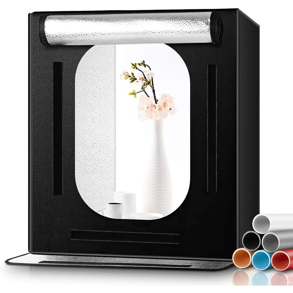 Foldable Photo Light Box 16 inch/40cm Portable Photo Studio with 6 ...