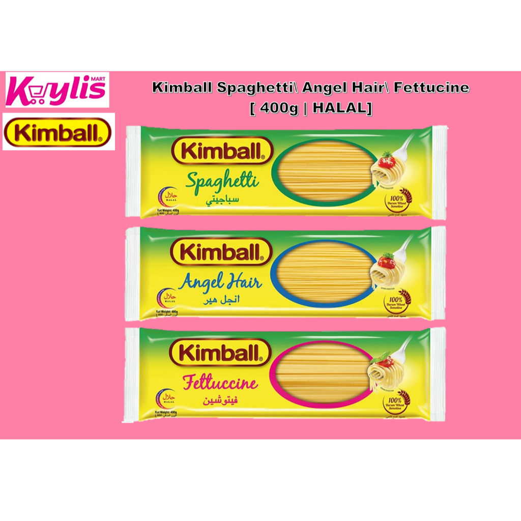 Kimball Spaghetti\ Angel Hair\ Fettucine [ 400g | HALAL] | Shopee Malaysia