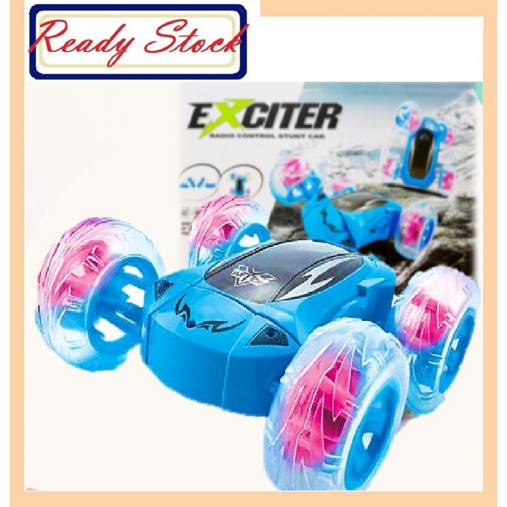 Rechargeable Remote Control Stunt Car Play Toy For Kid Rotate 360 ...
