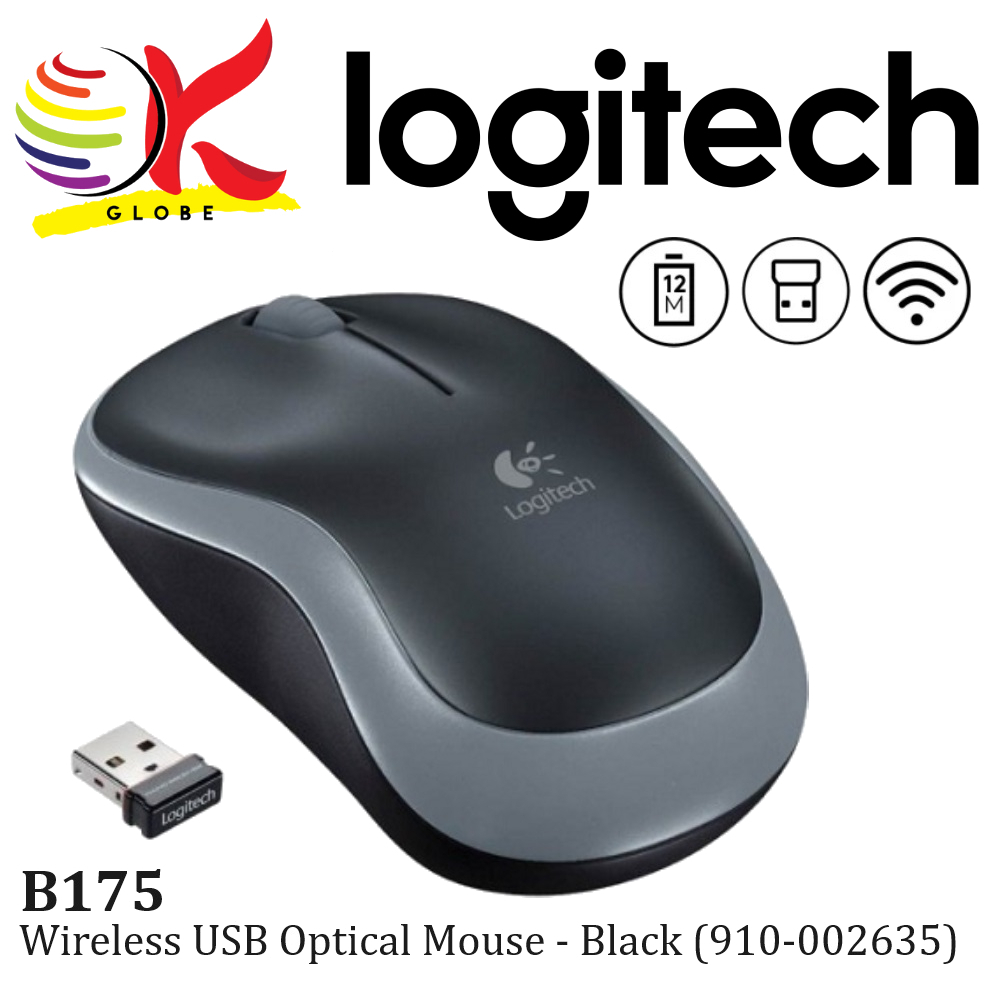LOGITECH B175 ADVANCED 2.4 GHZ WIRELESS MOUSE WITH PLUG AND PLAY NANO ...