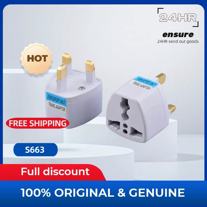 3-Pin Universal Adapter Plug Head UK 3 Pin Malaysia China Plug Socket ...