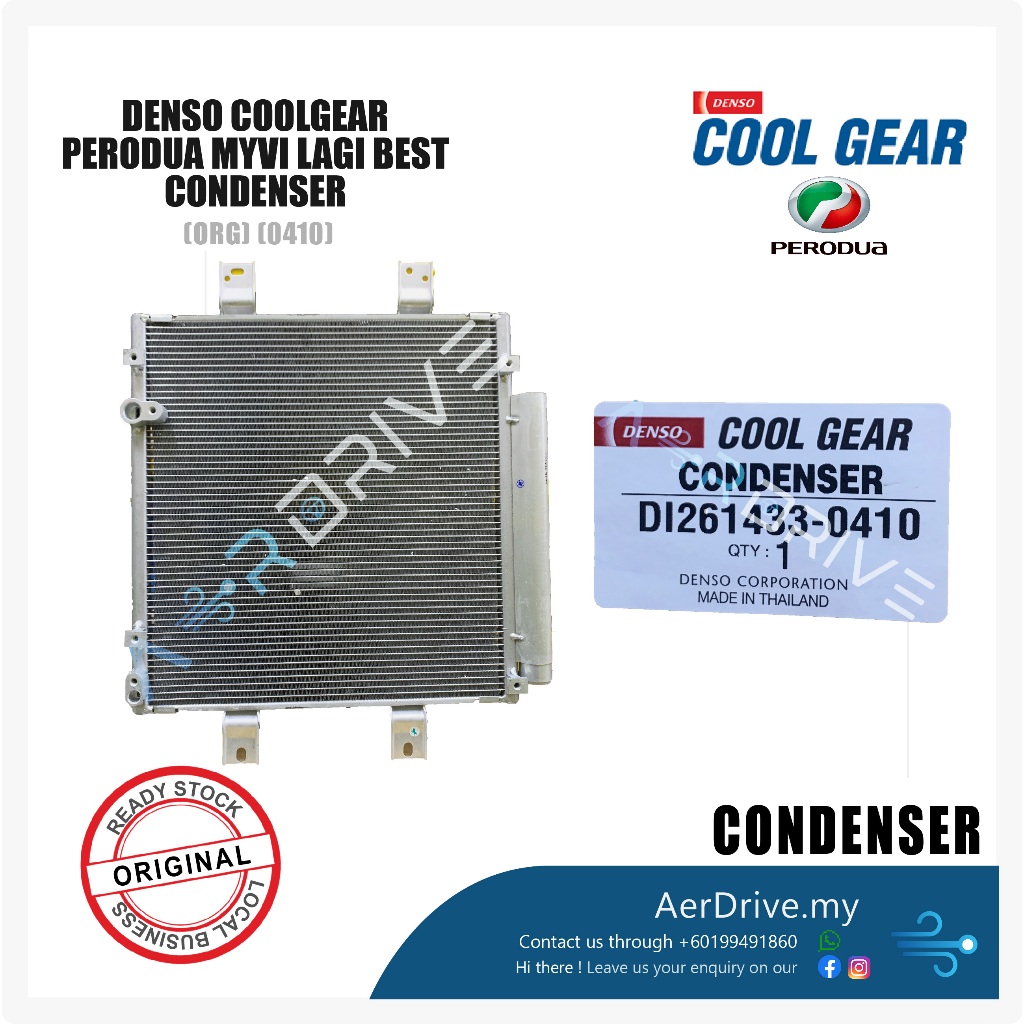 ORIGINAL DENSO COOL GEAR PERODUA MYVI LAGI BEST CONDENSER ( 0410 ...