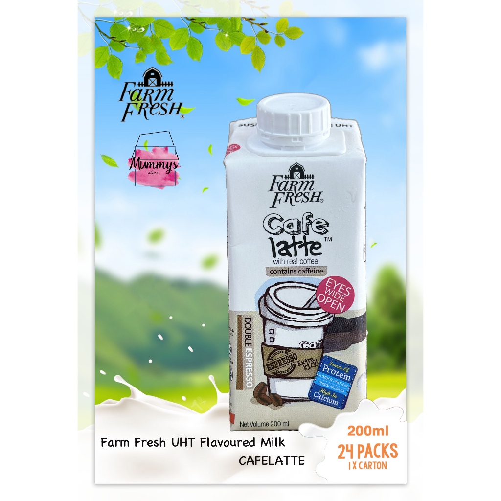 Farm Fresh UHT Café Latte 200ml x 24 Packs | Shopee Malaysia