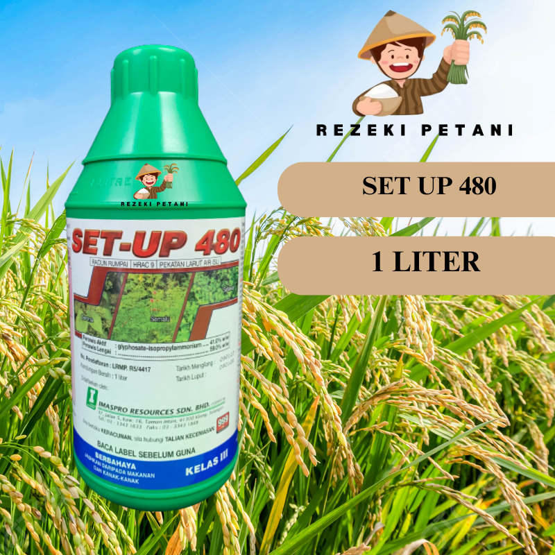 [ORIGINAL] 1L SET-UP 480 GLYPHOSATE 41% RACUN RUMPUT LALANG/RACUN ...
