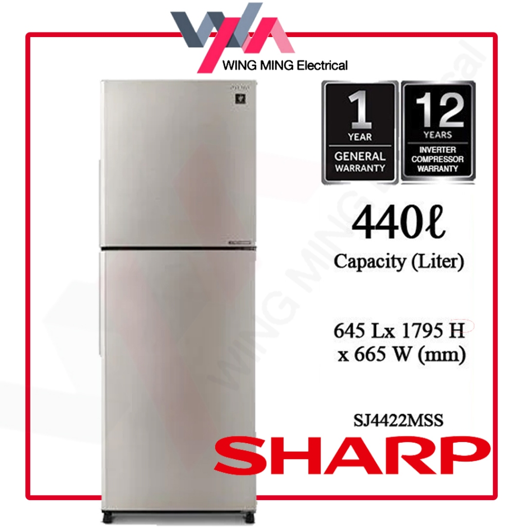[ Save 4.0 ] Sharp 440L Refrigerator 2 Door/Peti Ais 2 Pintu Inverter ...