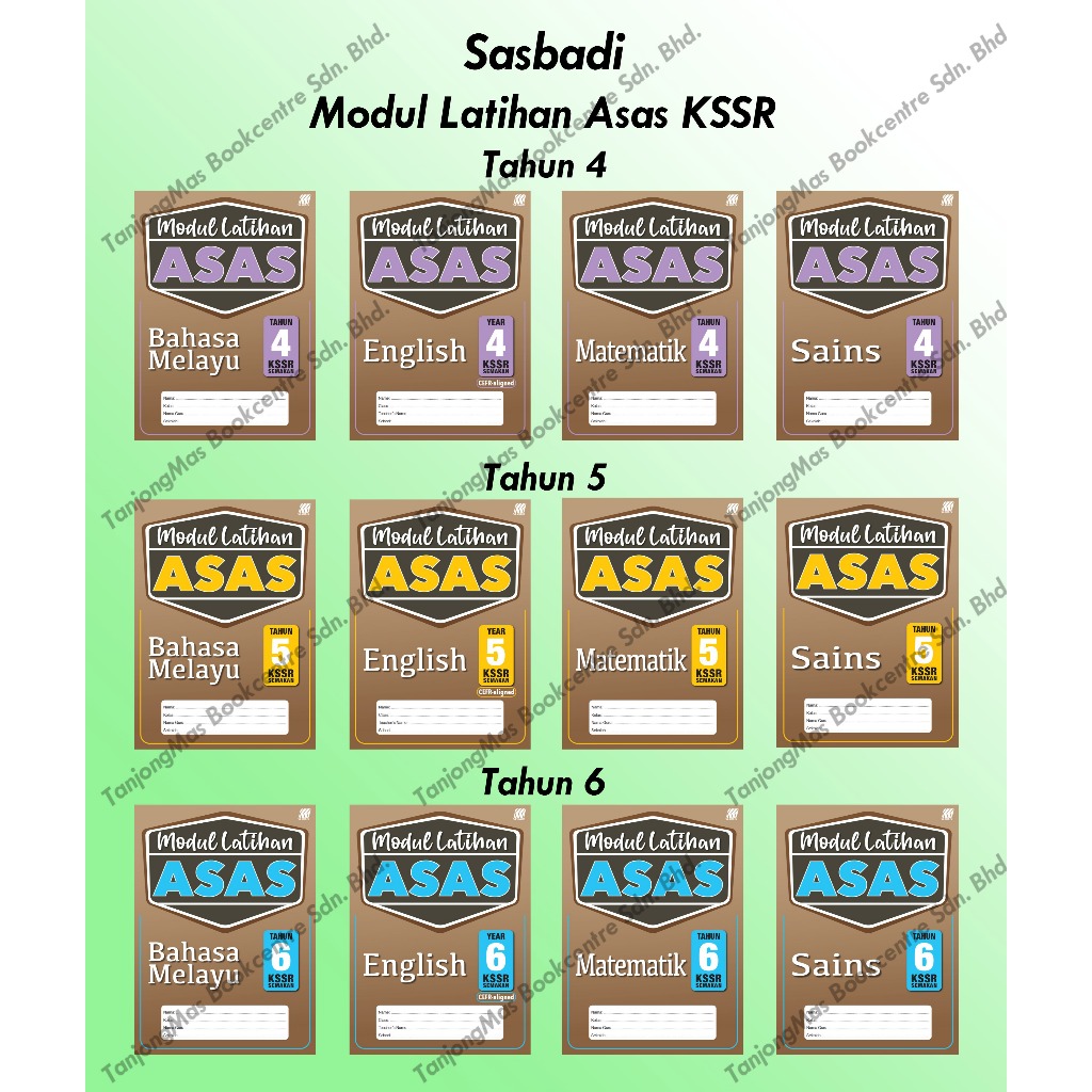 Sasbadi- Modul Latihan Asas KSSR Tahun 4/ Tahun 5/ Tahun 6 | Shopee Malaysia