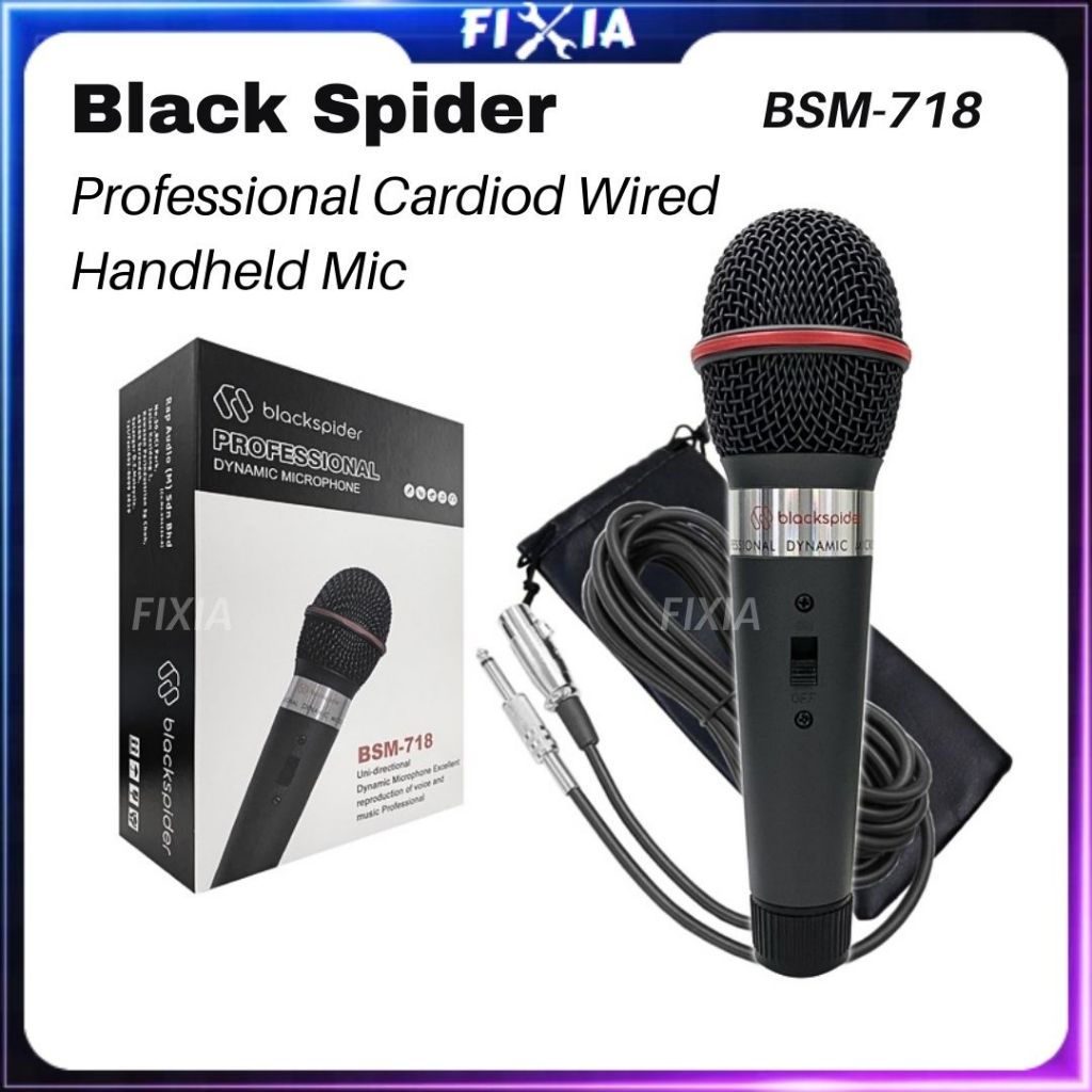 Black Spider BSM-718 Professional Uni-directional Cardiod Dynamic ...