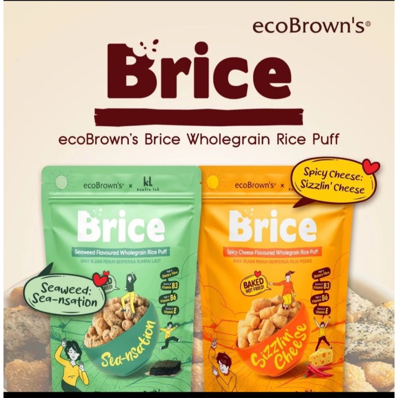 ecoBrown's Brice Seaweed/Spicy Cheese Flavour Wholegrain Rice Puff ...