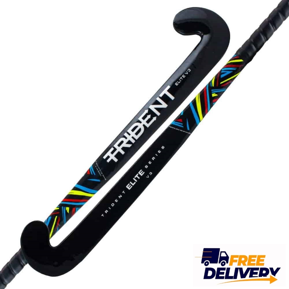 TRIDENT ELITE V3 WOOD FIBREGLASS REINFORCED HOCKEY STICK TRAINING KAYU ...