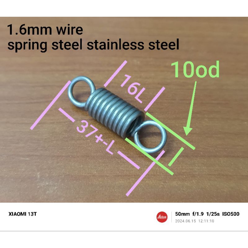 tension spring E loop (SPRING STEEL STAINLESS STEEL) | Shopee Malaysia