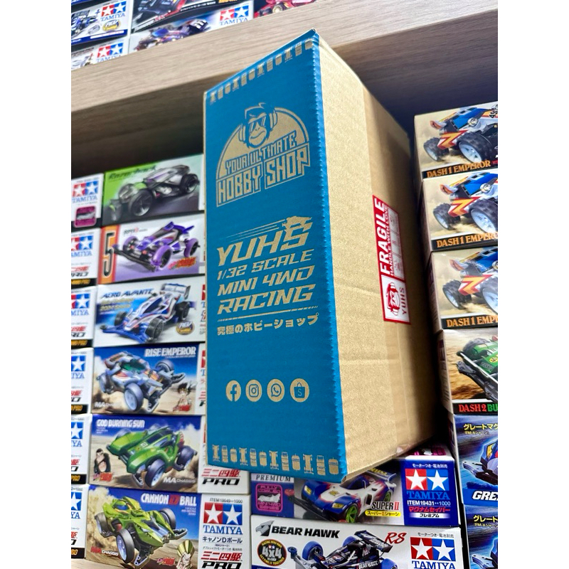 YUHS Mini 4WD Custom Two Layer Flute Hard Carton Box with YUHS & Hobby ...