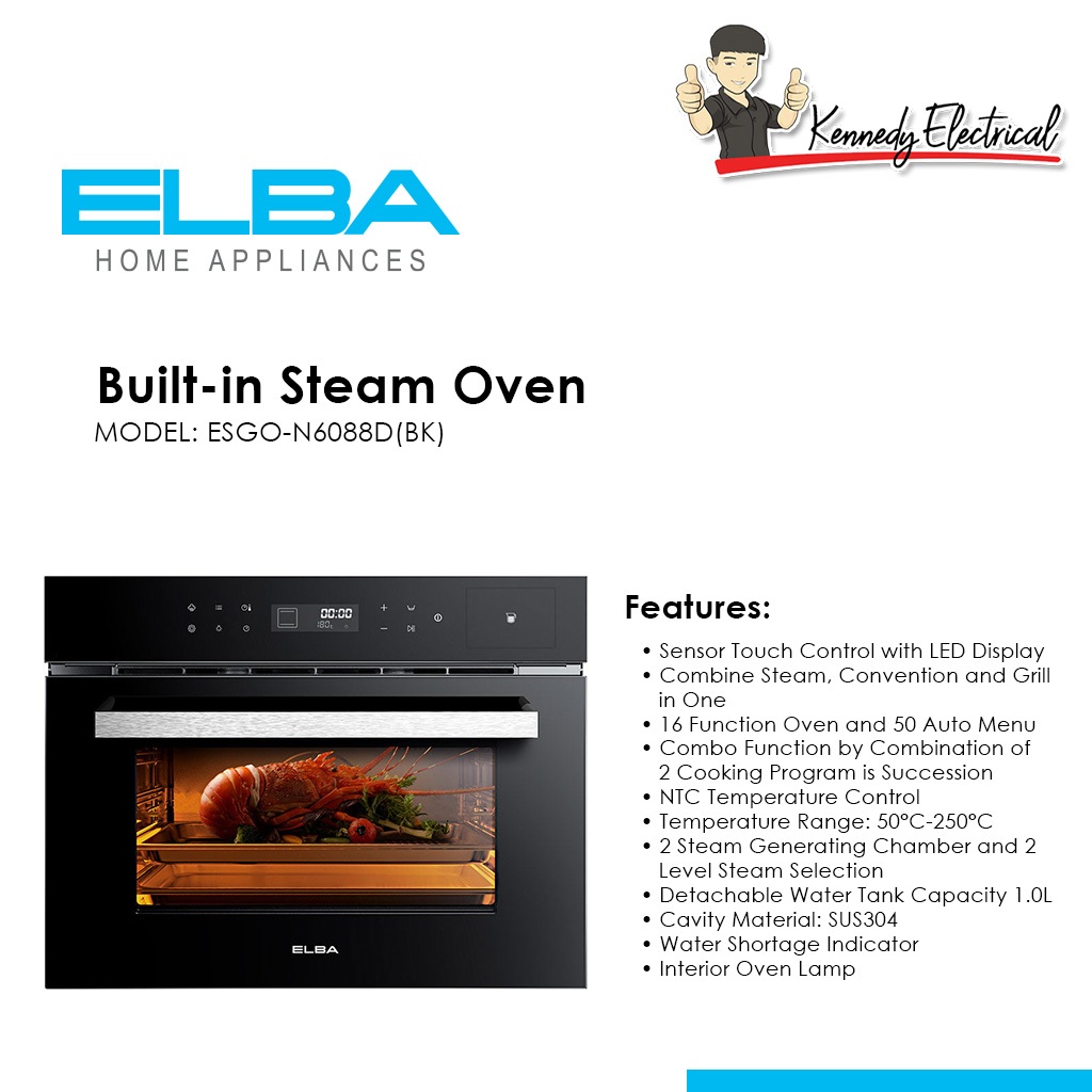 ELBA Built-in Steam Oven ESGO-N6088D(BK) | Shopee Malaysia