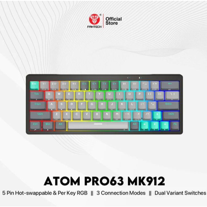 Fantech MK912/MK913 Mercury Atom Pro 63/Pro 83 Keys Wireless Gaming ...