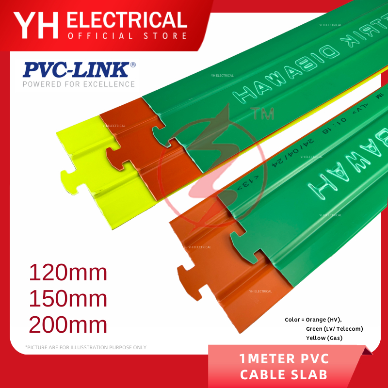 PVC-LINK 4" / 6" / 8" inch High Impact uPVC CABLE SLAB (BAHAYA , KABEL ...