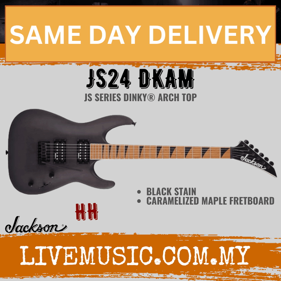 Jackson JS Series Dinky Arch Top JS24 DKAM Electric Guitar, Caramelized ...