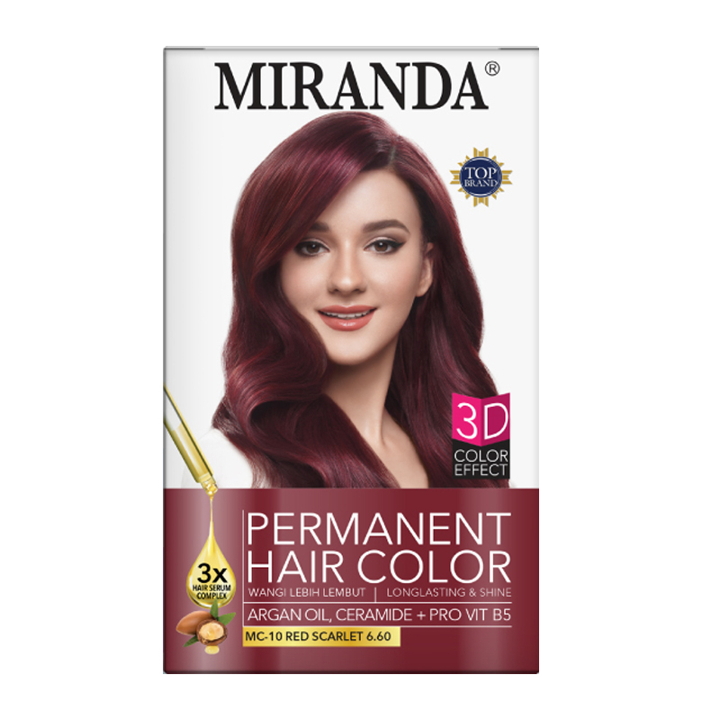 Pewarna Rambut Miranda Hair Color - Semir Rambut (30mlx2)+10ml Packing ...