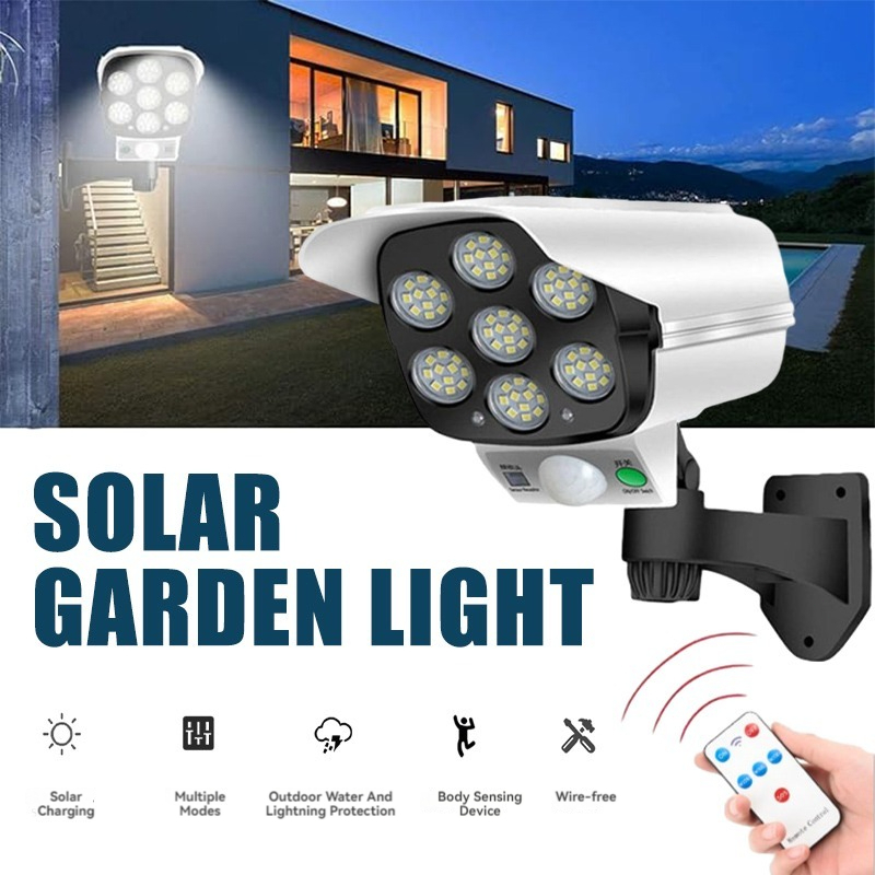 2000W CCTV Design Solar Street Lamp Outdoor Lighting PIR Motion Sensor Lights Solar LED Wall ...