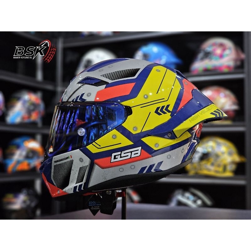 Original GSB RC5 Velocity Fiberglass Full Face Helmet | Shopee Malaysia