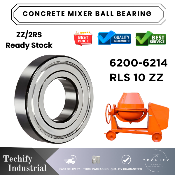 BALL BEARING 6200 6210 6212 RLS 10 ZZ CONCRETE MIXER BALL BEARING ...