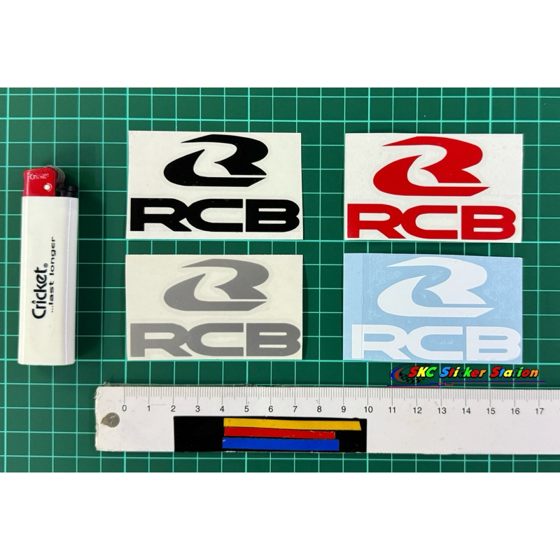 Sticker Cutting RCB (Black & Red & Sliver & White) Sticker Racing Boy # ...