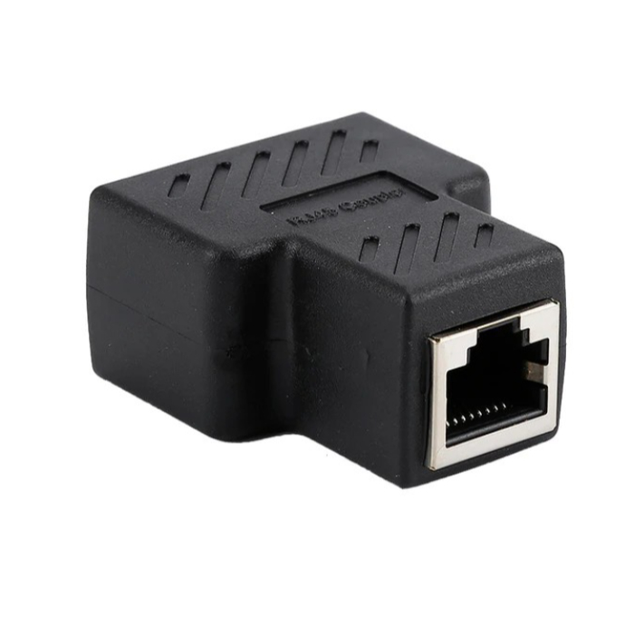 1 To 2 Way Ethernet LAN Network Cable RJ45 Female Splitter Connector ...