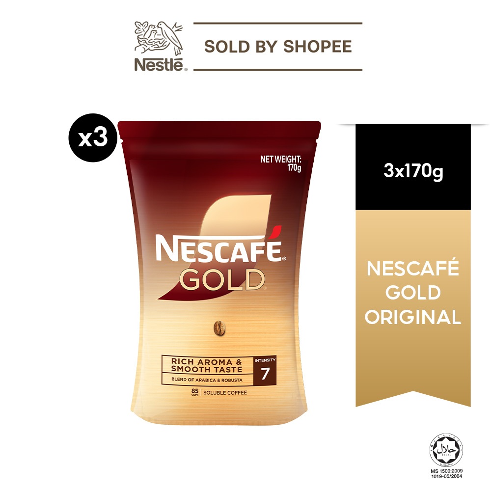 [Bundle of 3] NESCAFE Gold Refill Pack 170g (Halal) | Shopee Malaysia
