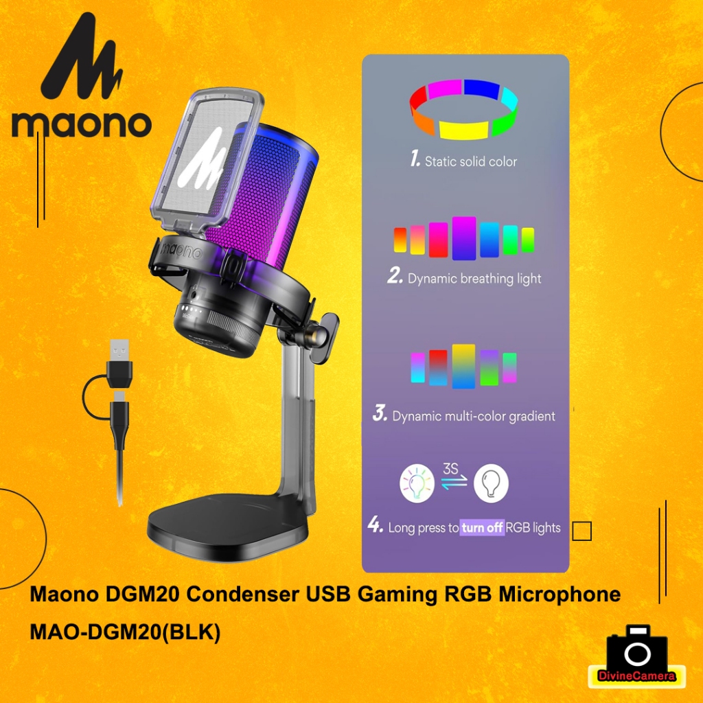 MAONO DGM20 Condenser USB Gaming RGB Microphone | Shopee Malaysia