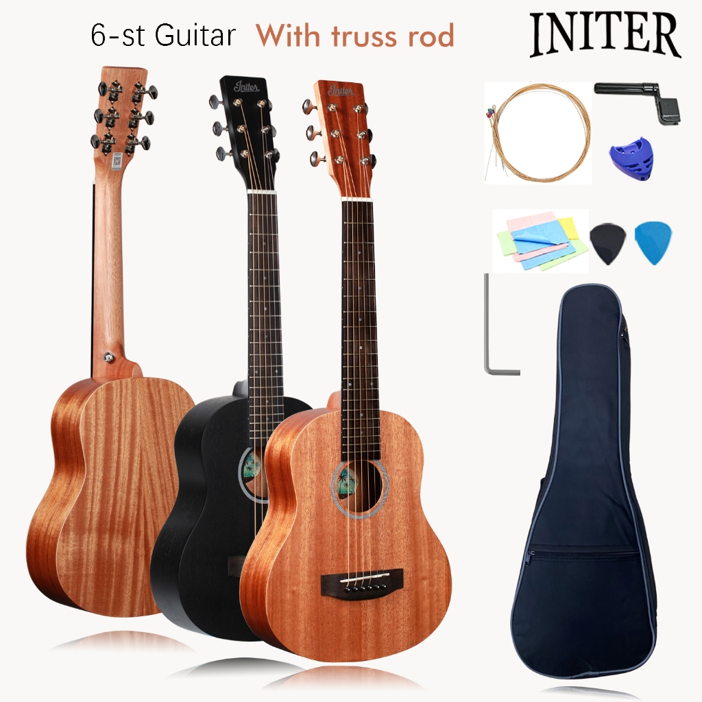 【High Quality】INITER 30inch Travel Guitar IGL-15 Mahogany small guitar ...