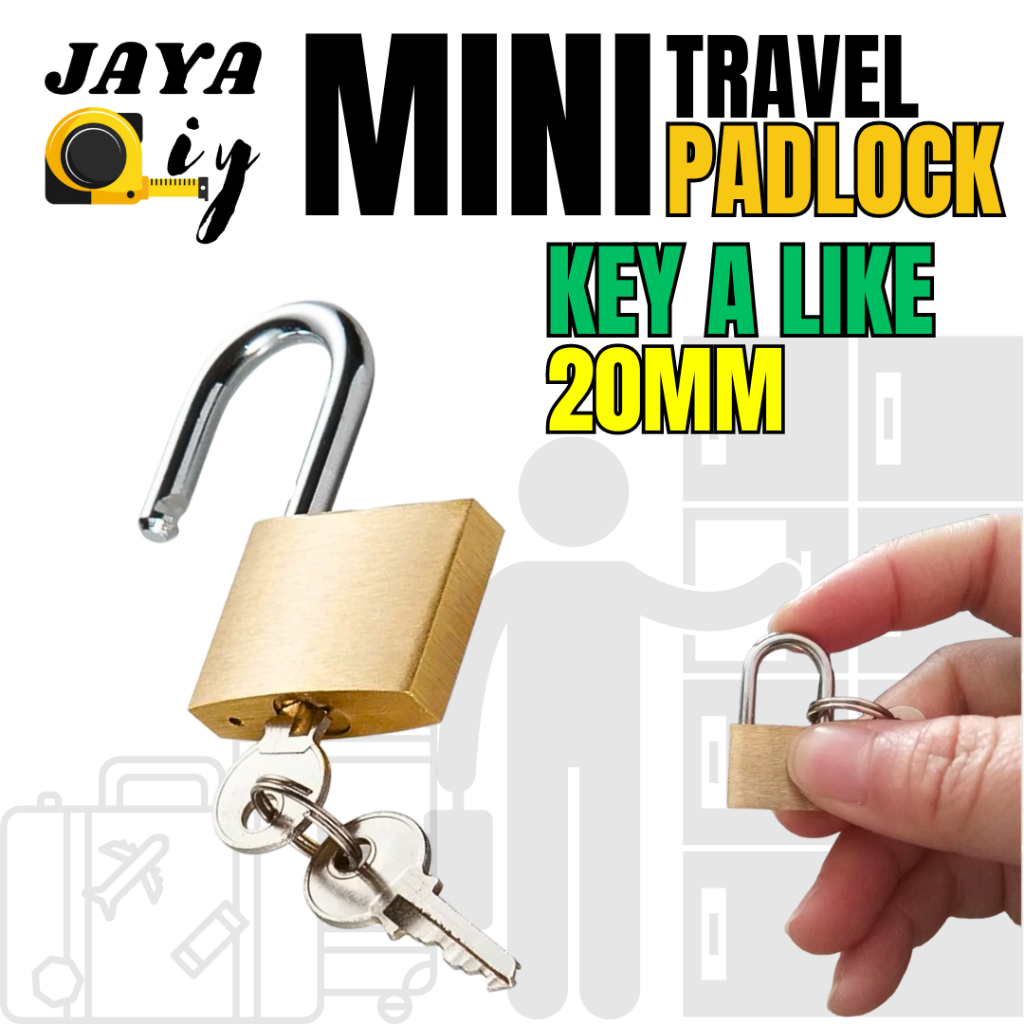20MM KEY A LIKE Luggage Bag Travel Padlock Lock Cabin locker Luggage ...