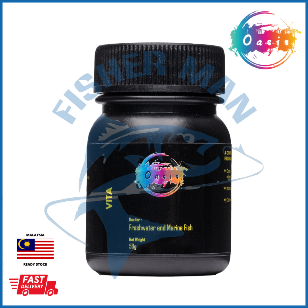Oasis Vita Multi Vitamins For Fish/Aquarium Use/Ikan Vitamin [50g/200g ...