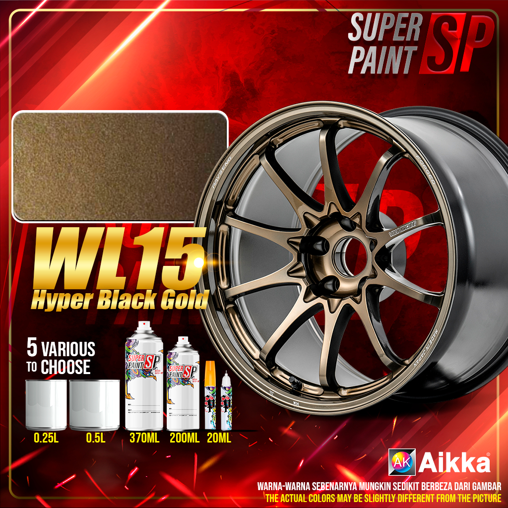 AIKKA WL15 Hyper Black Gold | CE28 Sport Rim Paint | Color 2K Paint DIY ...