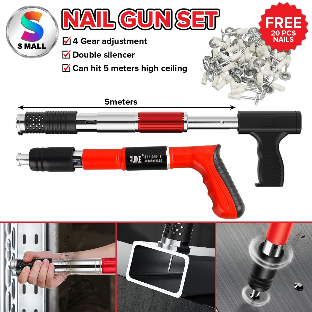 Manual Steel Nail Gun Rivet Gun Wall wire Puncher / Paku Tembak Tufting ...