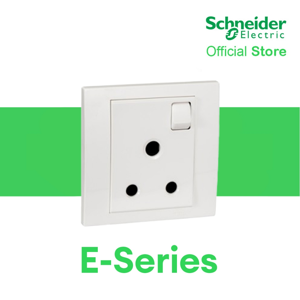 Schneider E-Series Socket Outlet 15A 1G 3 Pin White | Shopee Malaysia